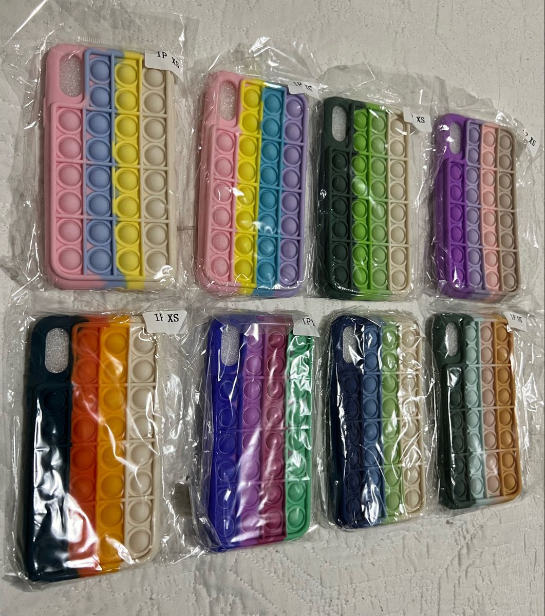 Capa Capinha Pop It Colorido Tiktok Fidget For Iphone Modelos ...