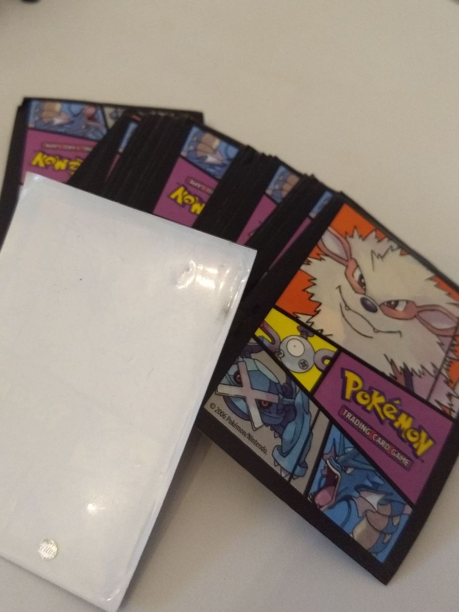 Capa de Proteção para Cartas Pokémon | Item Infantil Pokémon Usado ...