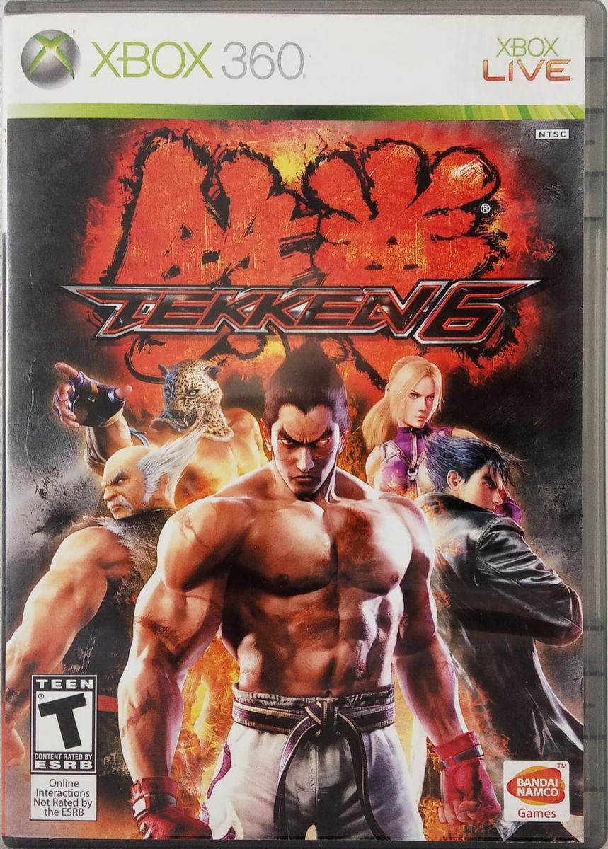 Capa e Manual do Jogo Tekken 6 ( Xbox 360 Original Físico ) | Jogo de Videogame Bandai Namco ...
