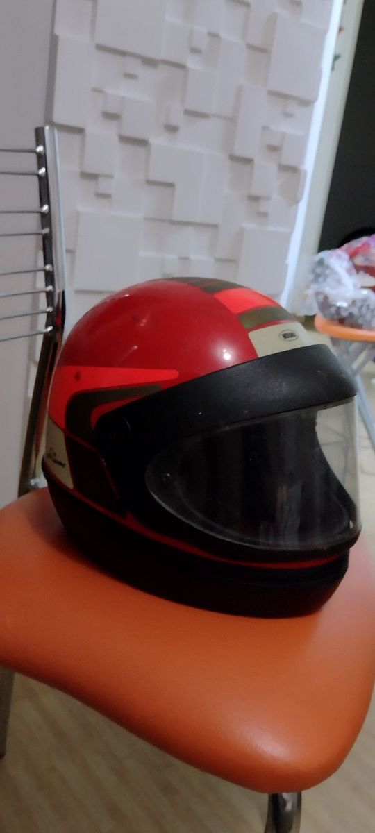 Capacete de Moto Antigo San Marino Vermelho | Produto Vintage e Retro ...