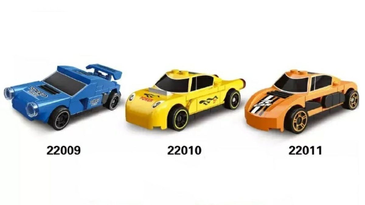Carrinho Bloco de Montar Mini Racing Pacemaker Similar Lego | Brinquedo ...