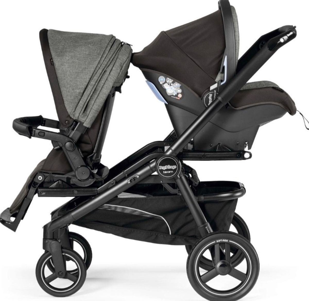 Carrinho de Bebê Gêmeos - Team Double Stroller Peg Perego | Carrinho de ...