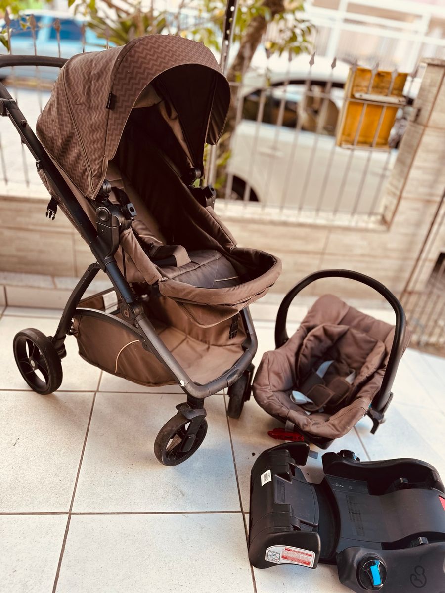 Carrinho Maly Dzieco Copper + Bebe Conforto Cocoon + Base para Carro ...