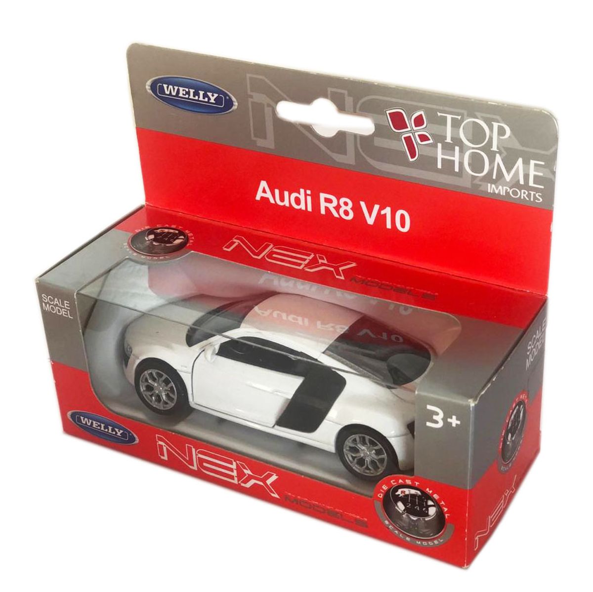 Carrinho Miniatura Audi R8 V10 Welly Original 1/43 | Carro Welly Nunca ...