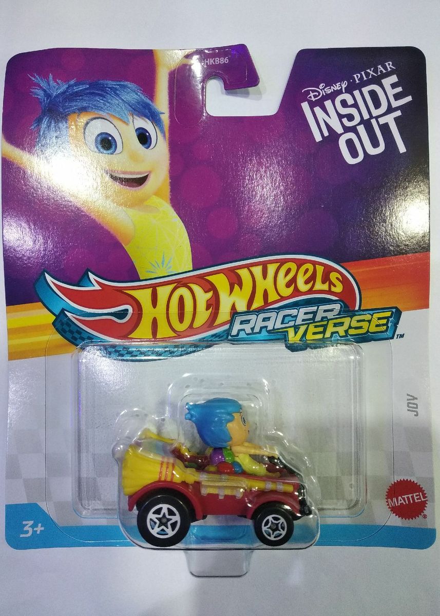 Carrinho Miniatura Hot Wheels Racer Verse Disney Pixar Inside Out Joy ...