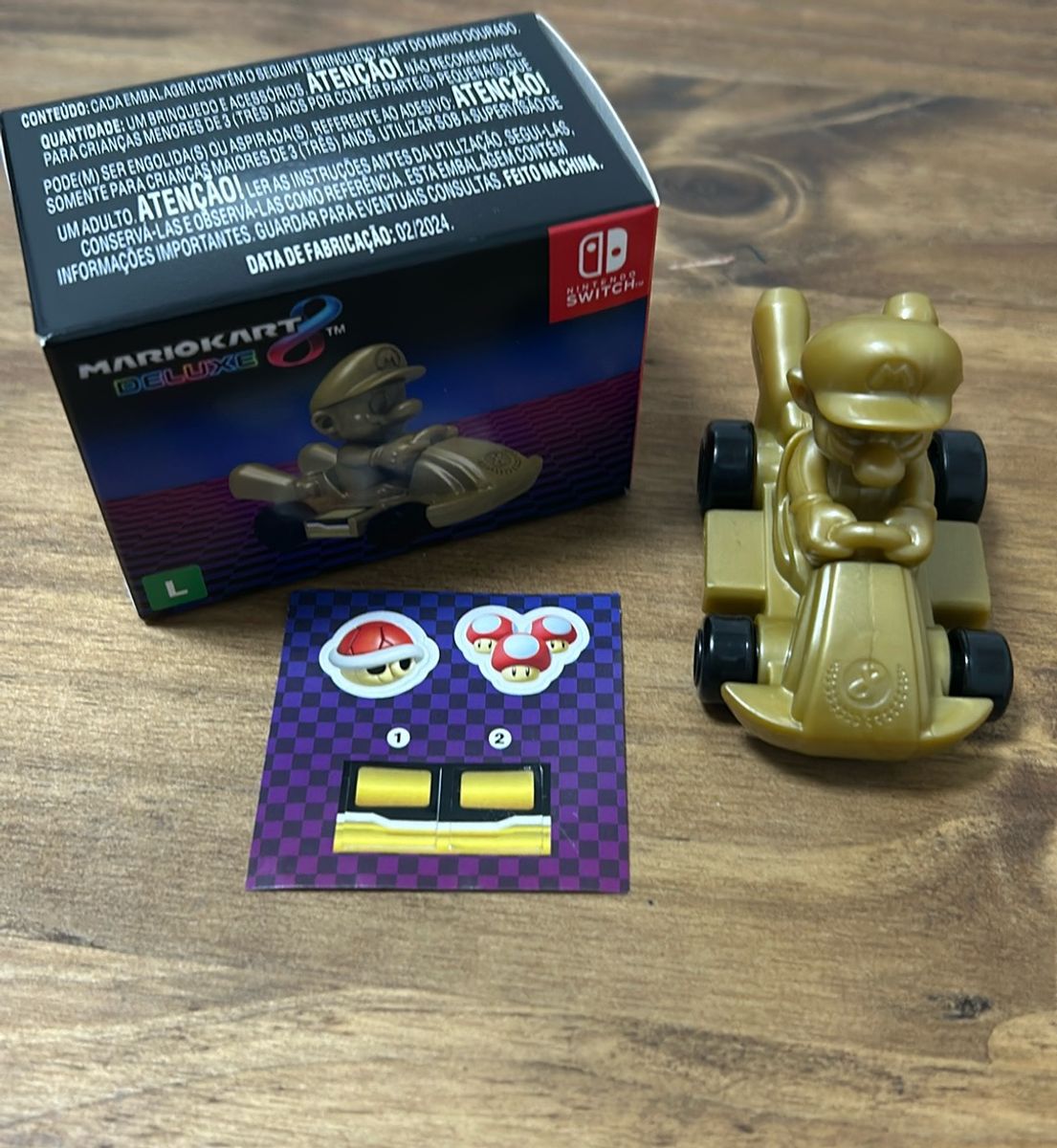Carrinho Nintendo Switch Gold Mario Mario Kart Deluxe 8 Mcdonalds ...