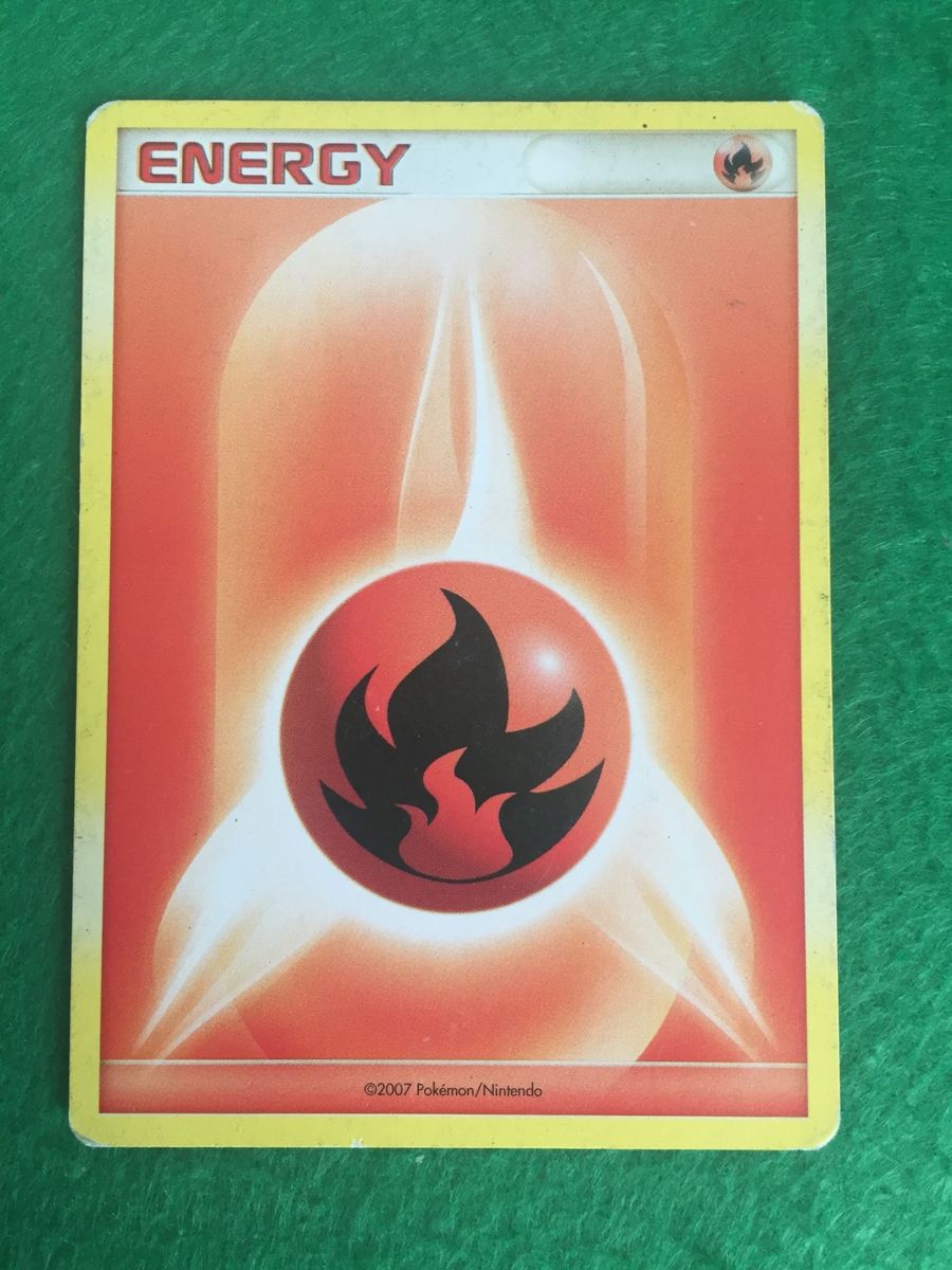 Carta Pokémon Fire Energy | Produto Vintage e Retro Pokémon Usado ...