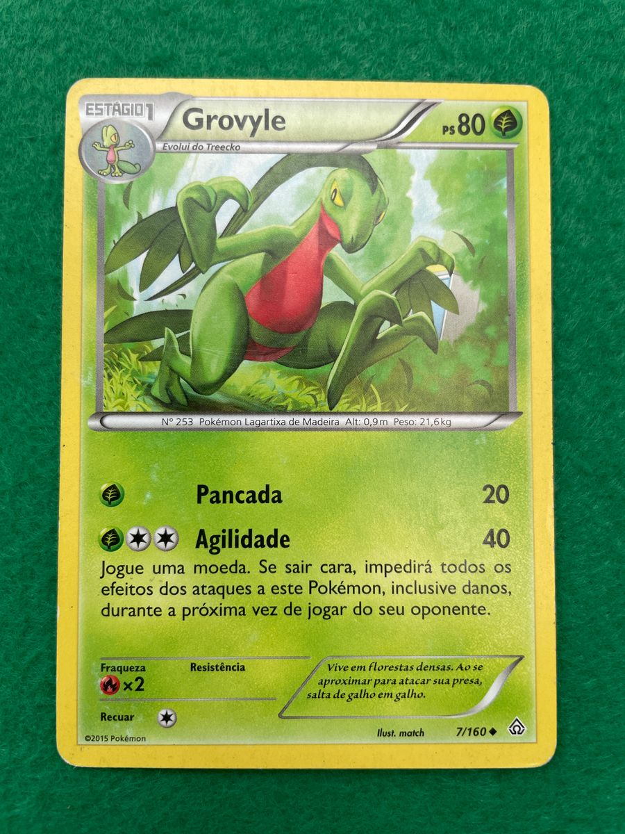 Carta Pokémon Grovyle - Match | Produto Vintage e Retro Pokémon Usado ...