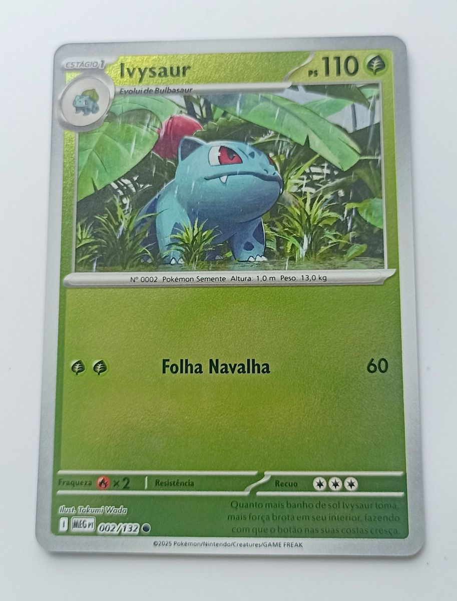 Carta Pokémon Ivysaur Tcg Original Copag Brilhante 002/132 Ano 2025 ...