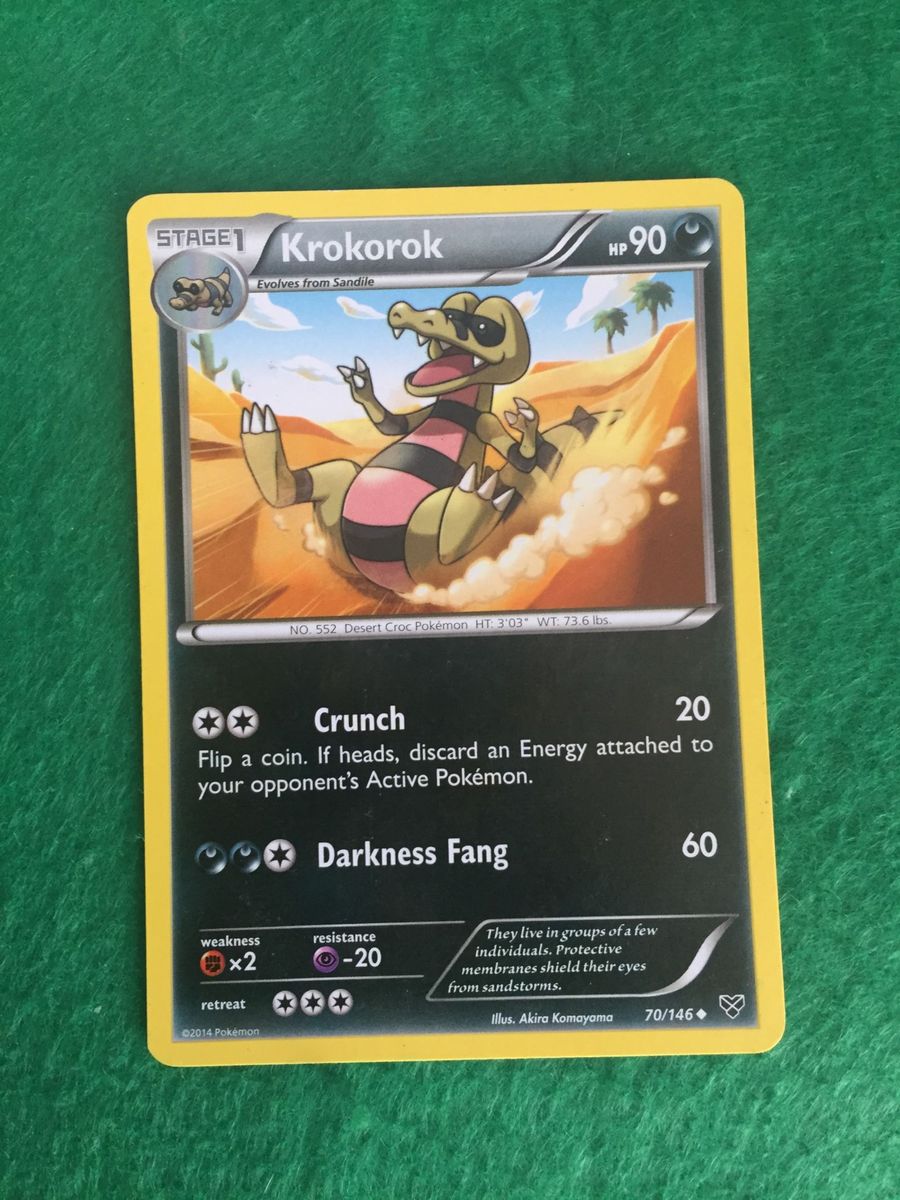 Carta Pokémon Krokorok | Produto Vintage e Retro Pokémon Usado 31121043 ...