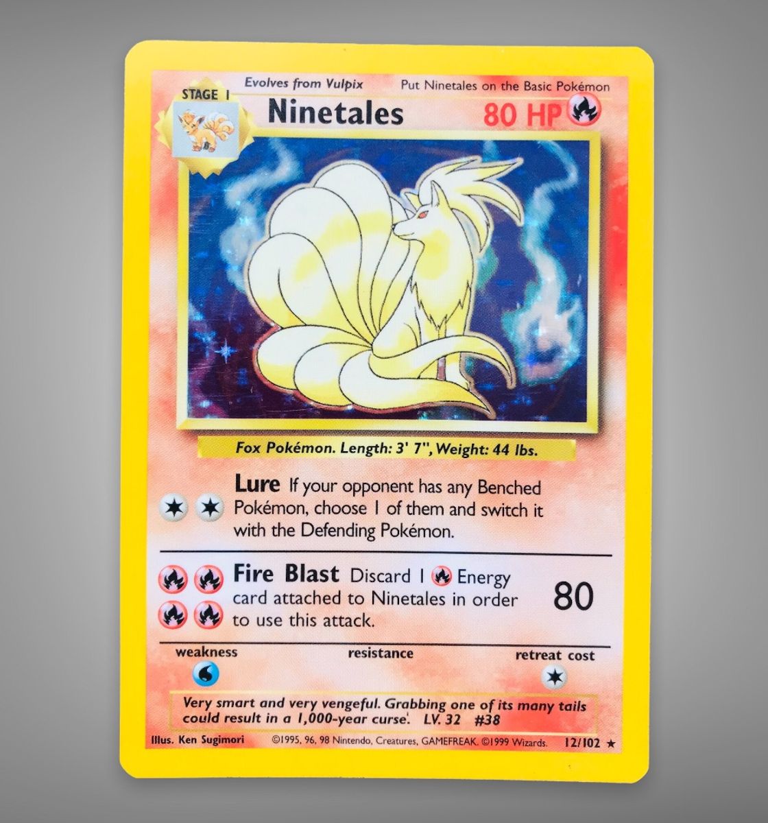 Carta Pokémon Ninetales 12/102 Inglês Base Set | Jogo de Tabuleiro ...