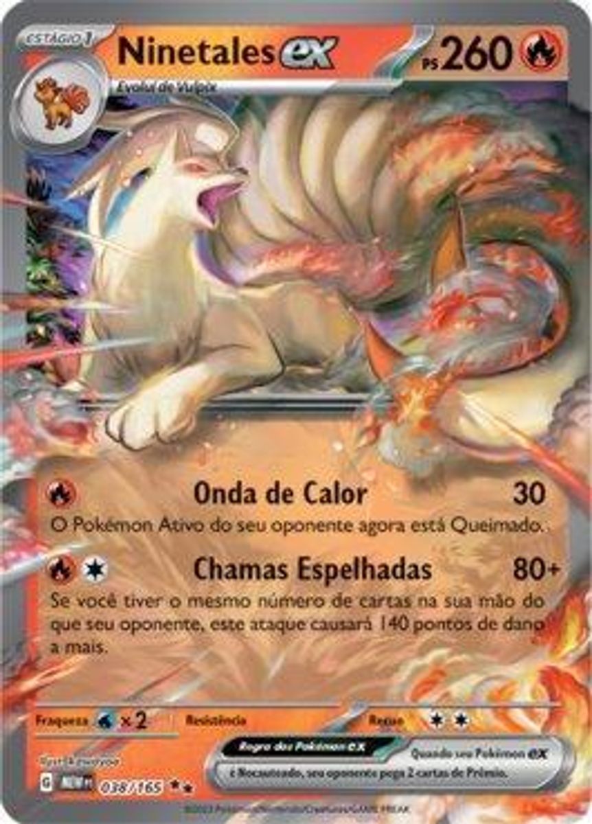 Carta Pokemon Ninetales Ex | Item Infantil Copag Usado 100231406 | enjoei