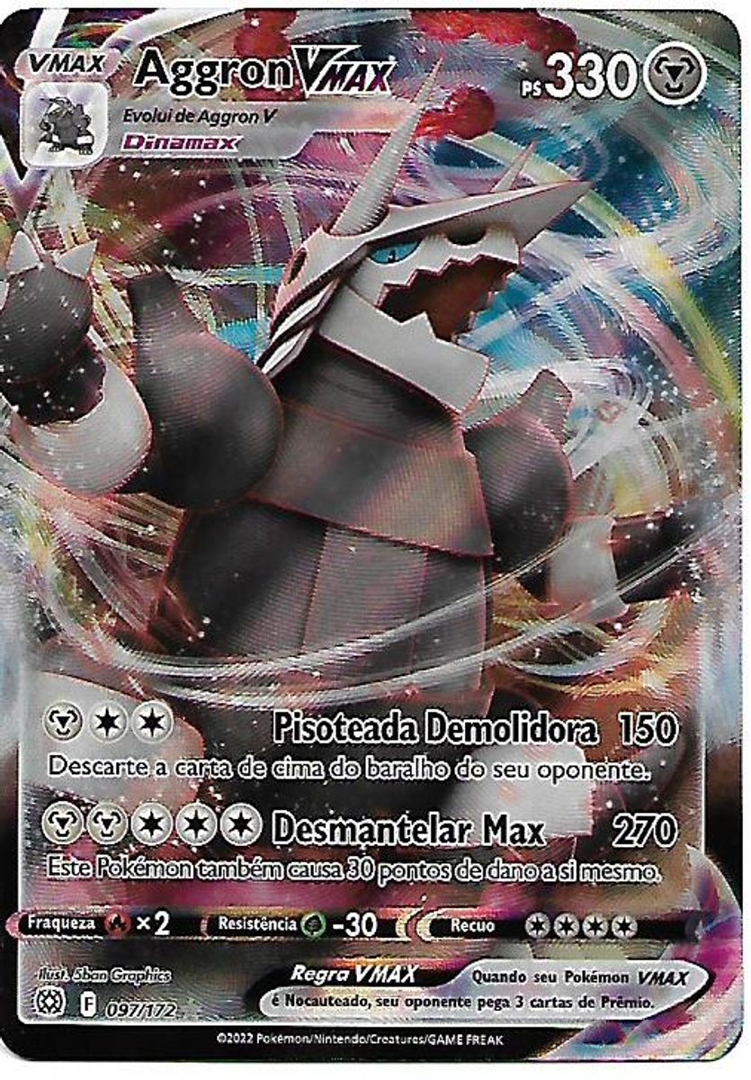 Carta Pokémon Original Aggron Vmax - Astros Cintilantes | Jogo de ...