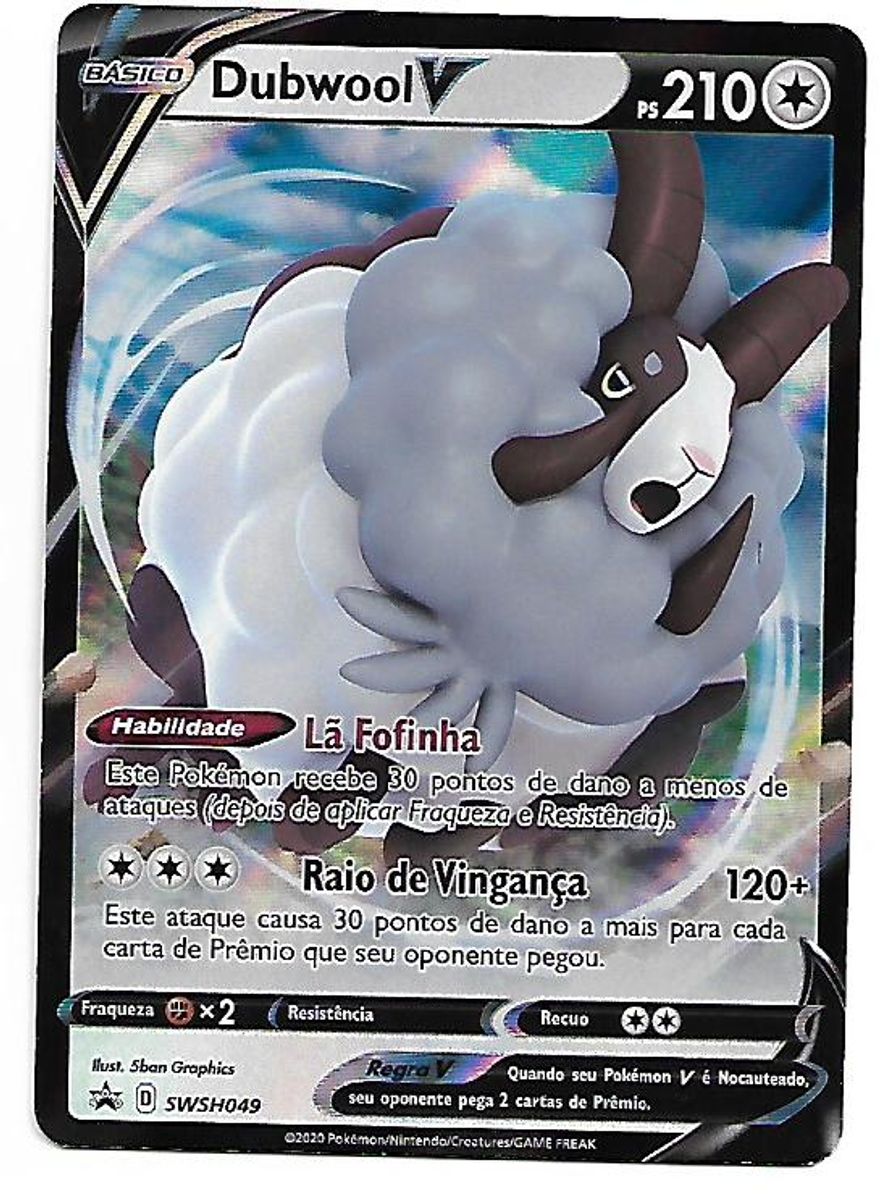 Carta Pokémon Original Copag Promo: Dubwool V Swsh049 (português ...