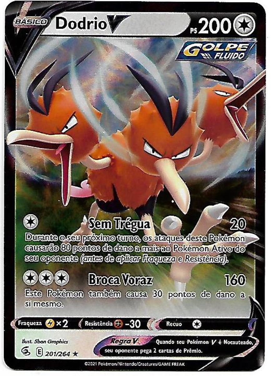 Carta Pokémon Original Dodrio V - Golpe Fusão | Jogo de Tabuleiro ...