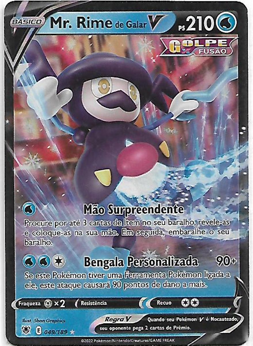 Carta Pokémon Original Mr. Rime de Galar V Estrelas Radiante | Jogo de ...