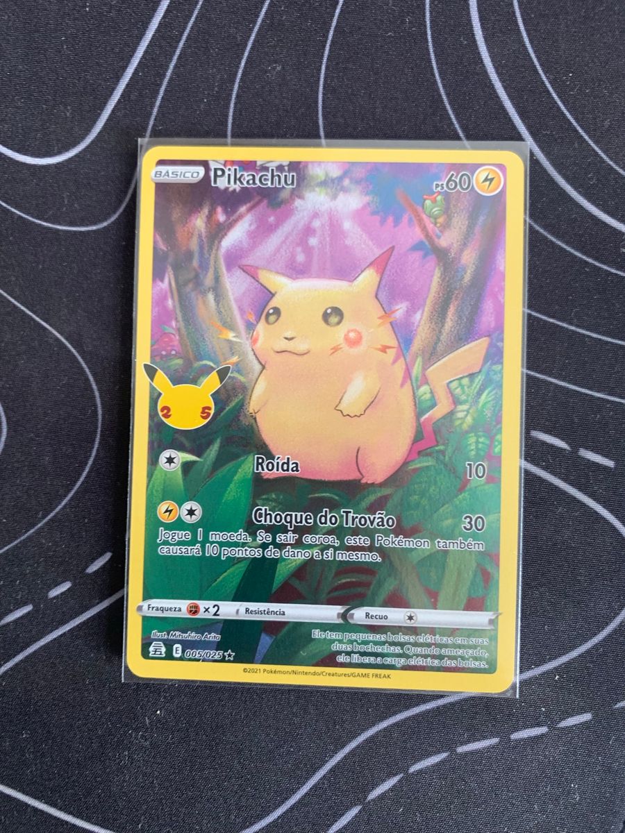 Carta Pokémon Pikachu - Clássica | Produto Vintage e Retro Pokémon ...