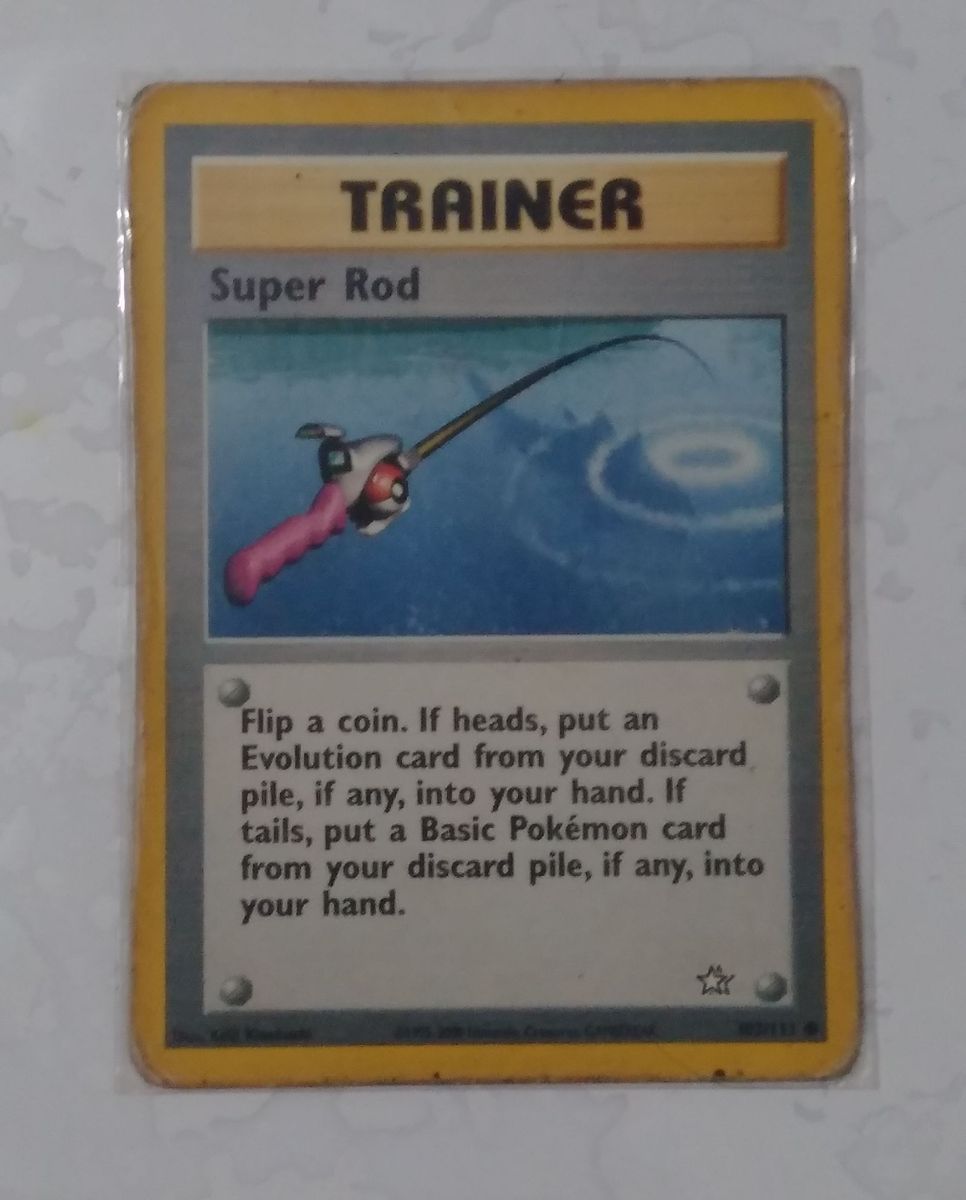 Carta Pokémon Super Rod | Jogo de Tabuleiro Nintendo Usado 55673914 ...