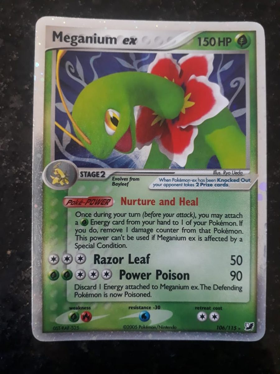 Carta Pokemon Tcg Meganium Ex | Produto Masculino Nintendo Usado ...