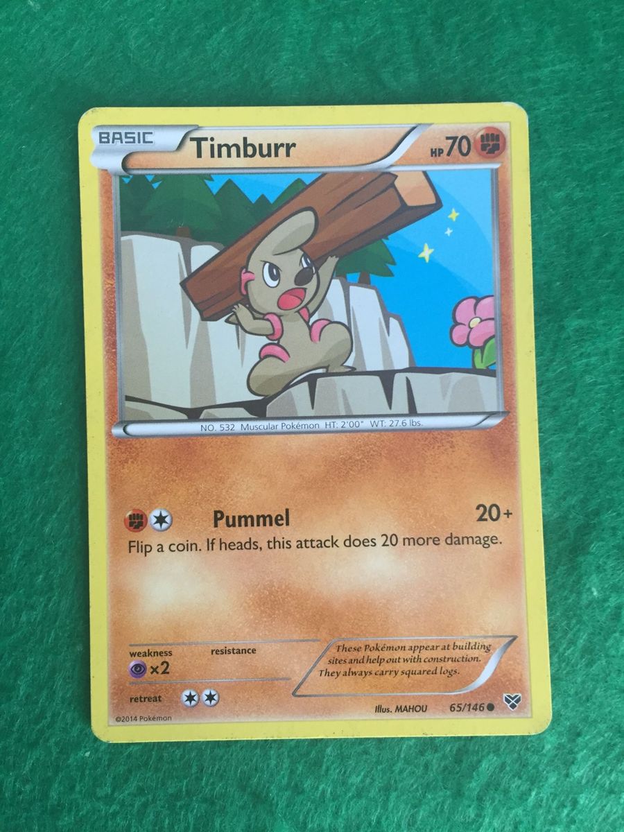 Carta Pokémon Timburr | Produto Vintage e Retro Pokémon Usado 31121018 ...