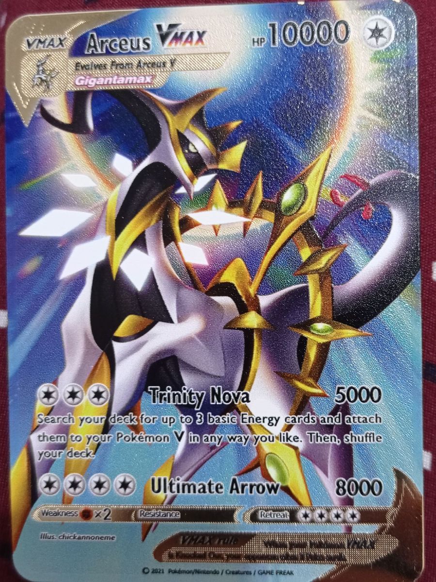 Carta Rara Pokémon Arceus Vmax Metal | Item Infantil Carta Rara Pokemon ...