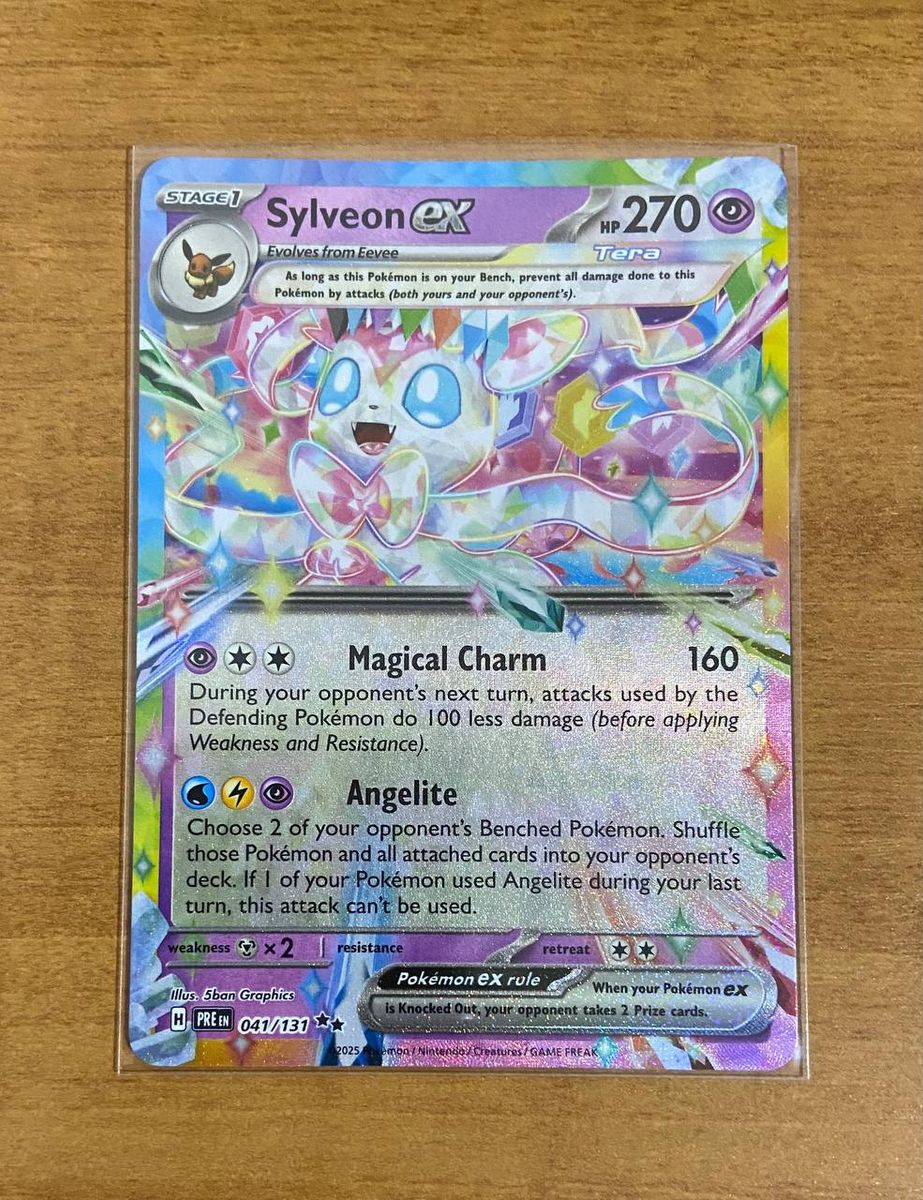 Carta Sylveon Ex (041/131) - Nm + 5 Cartas Comuns Pokémon Evoluções ...