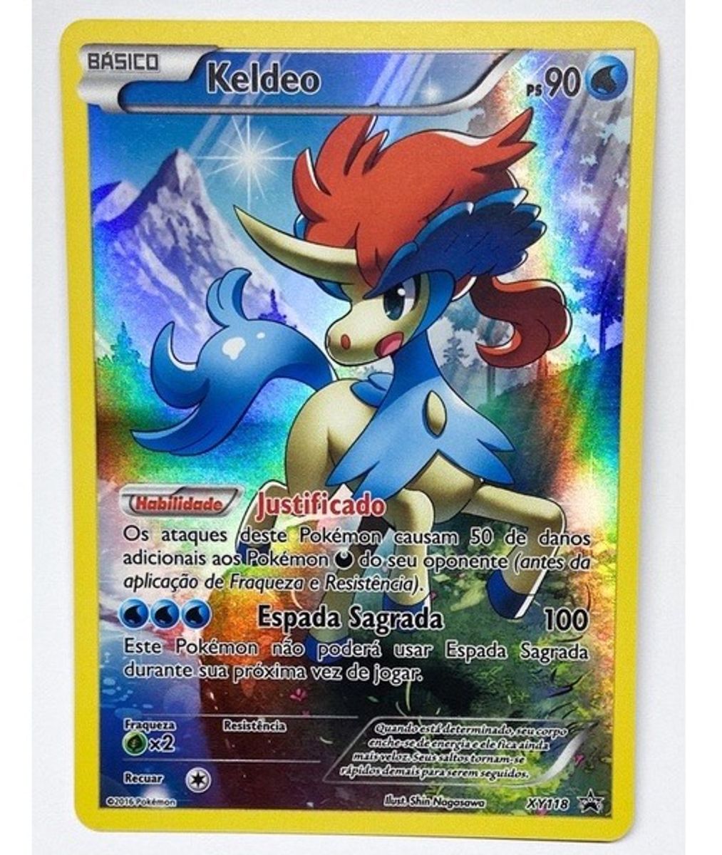 Carta Xy118 Promo Pokémon Tcg Original Copag Card Keldeo Full Art ...