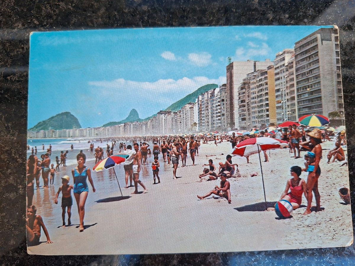 Cartão Postal Antigo do Rio de Janeiro, Praia de Copacabana, Anos 60 ...