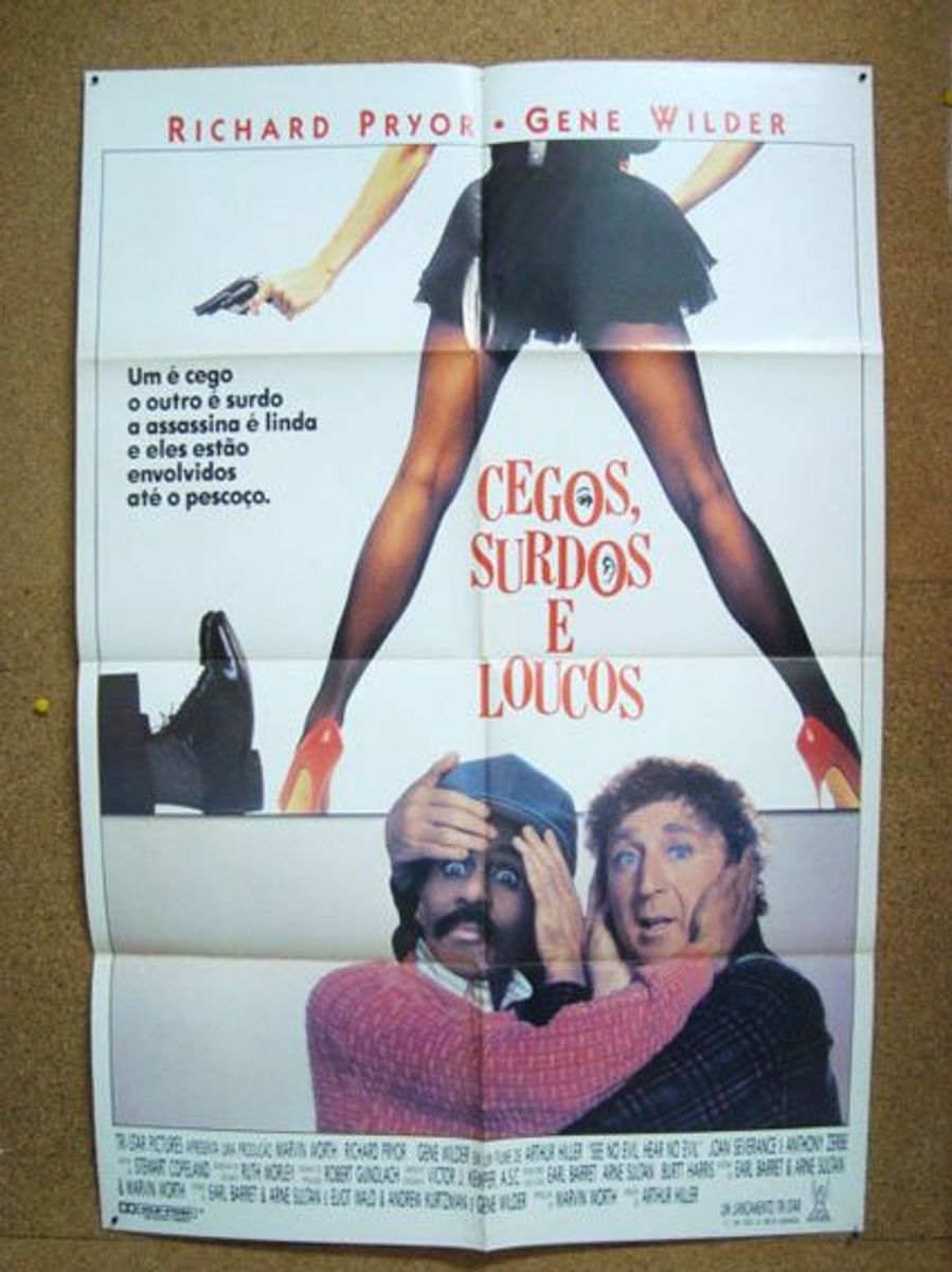 Cartaz/poster Original de Cinema do Filme Cegos Surdos e Loucos | Filme e Série Cartaz De Cinema ...