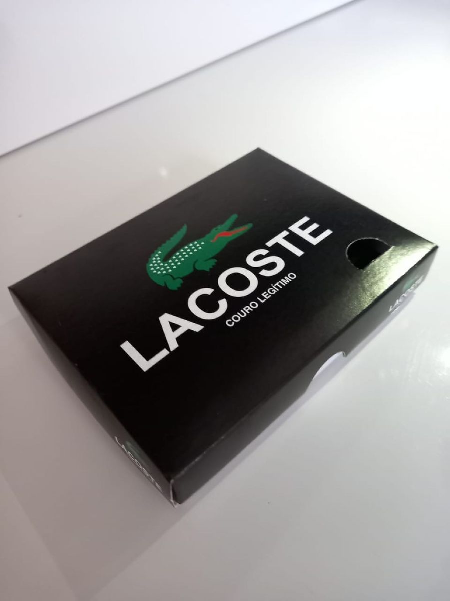 Carteira Lacoste em Couro Slim com Porta Cartão e Porta Documento ...