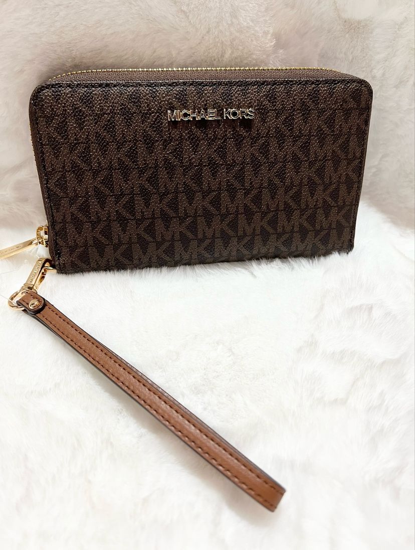 Carteira Michael Kors Monograma Marrom Original | Carteira Feminina Michael Kors Nunca Usado ...