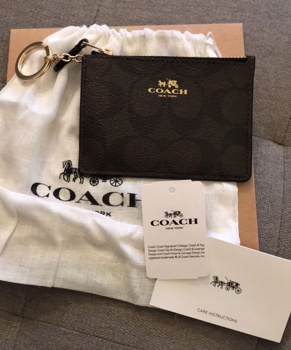 Carteira- Porta Cartão Coach Original | Carteira Feminina Coach Nunca ...