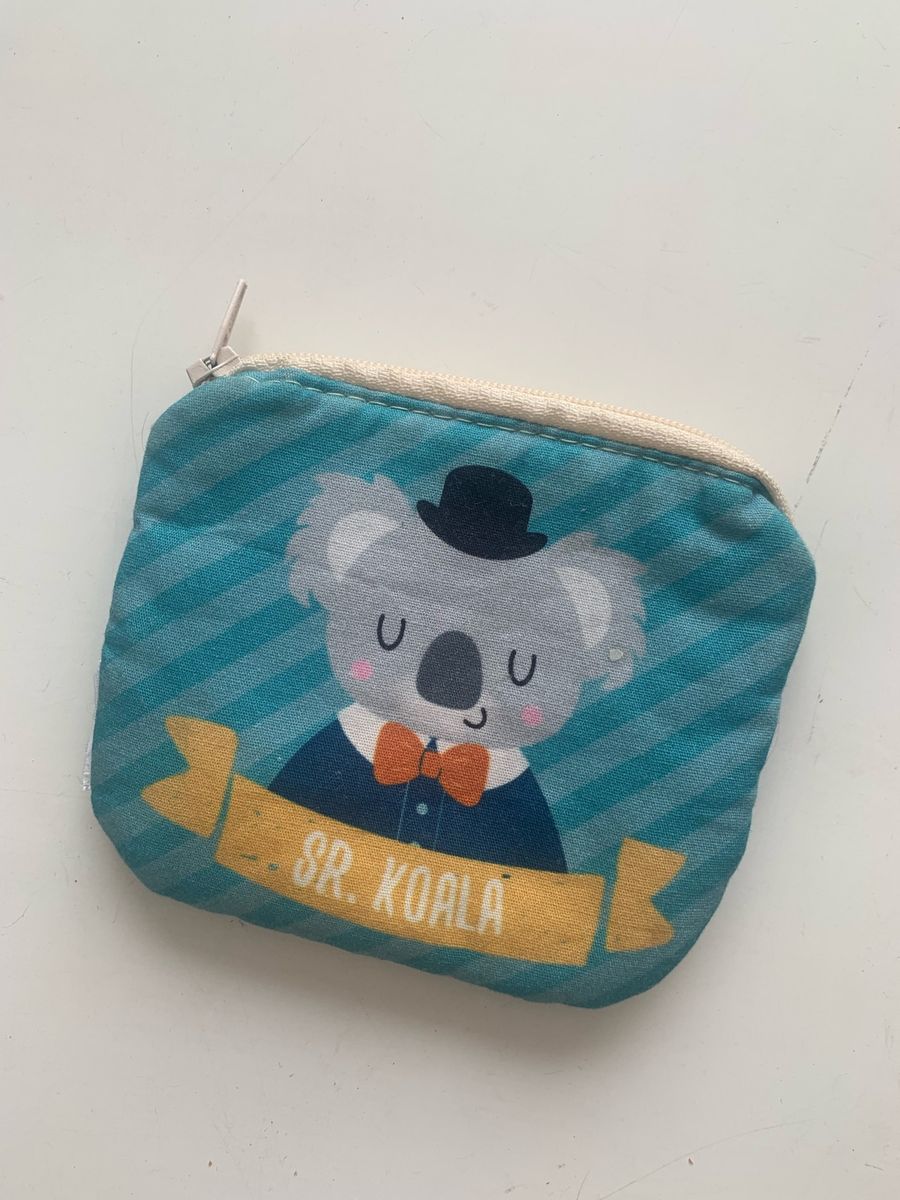 Carteira Porta Moeda Necessaire Koala Ateliê Cris Barbieri | Clutch ...
