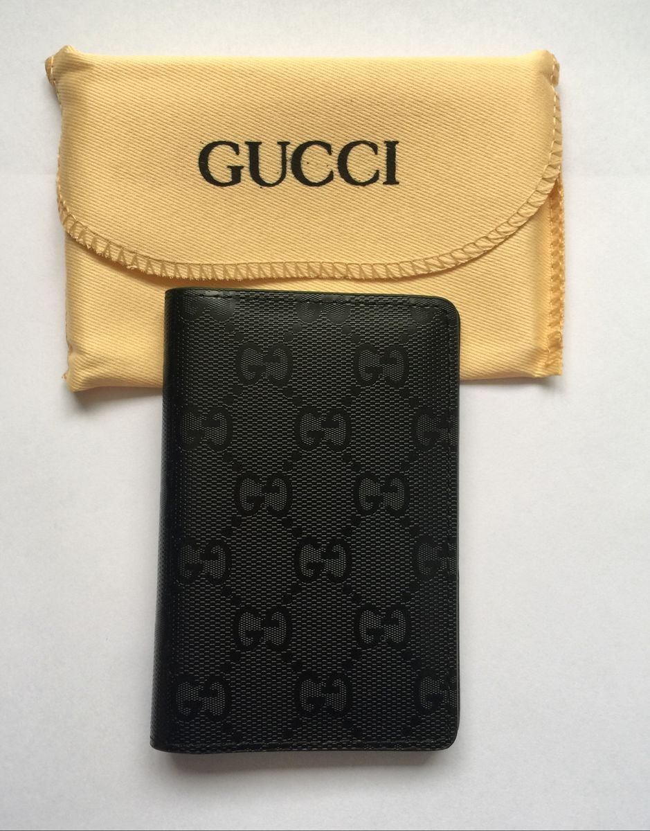 Carteira Preta Gucci Masculina Porta Cartão Grife | Carteira Masculina ...