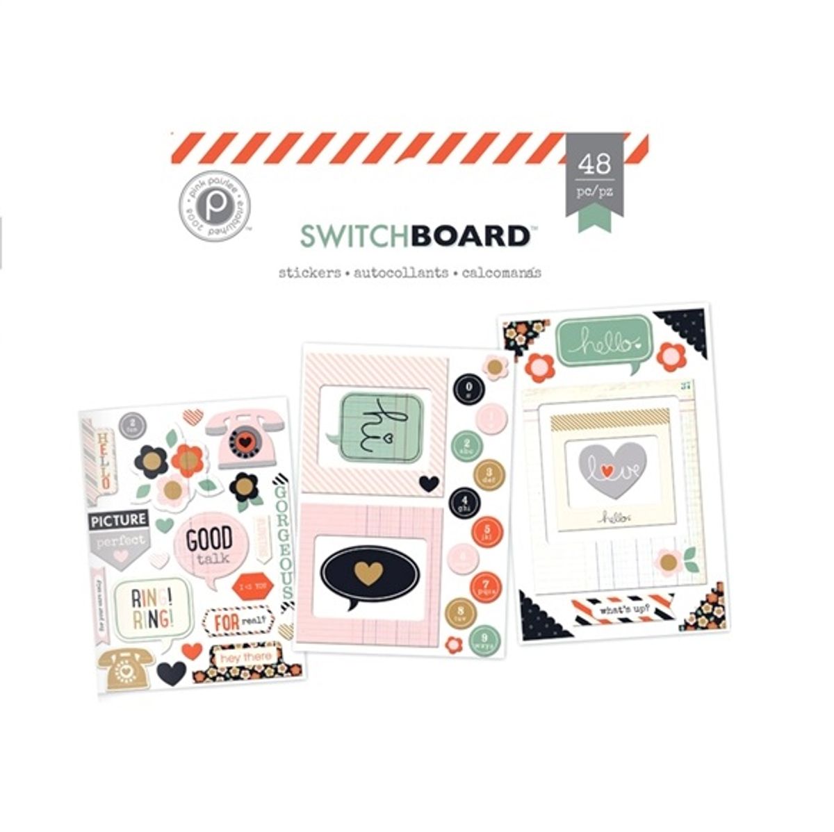 Cartela com 48 Adesivos para Project Life | Item de Papelaria Adesivos ...