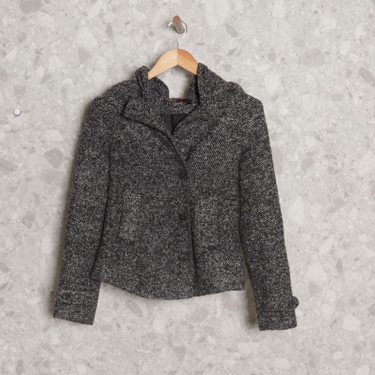 Casaco Caban Preto Meng Danny Yuan | Casaco Feminino Meng Danny Yuan ...