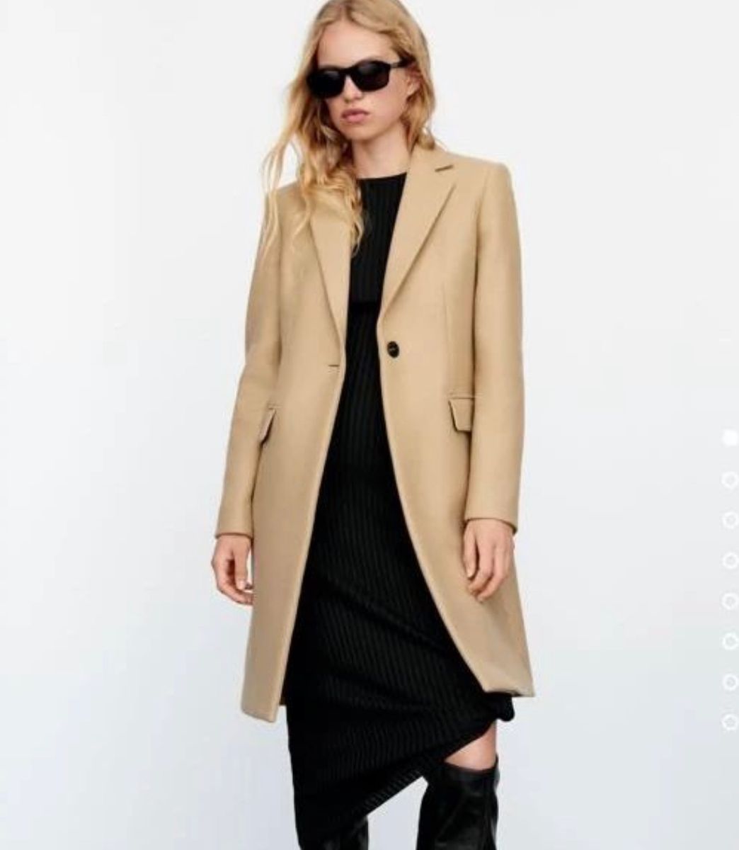 Casaco De Lã Manteco Zara Casaco Feminino Zara Nunca Usado 75810135