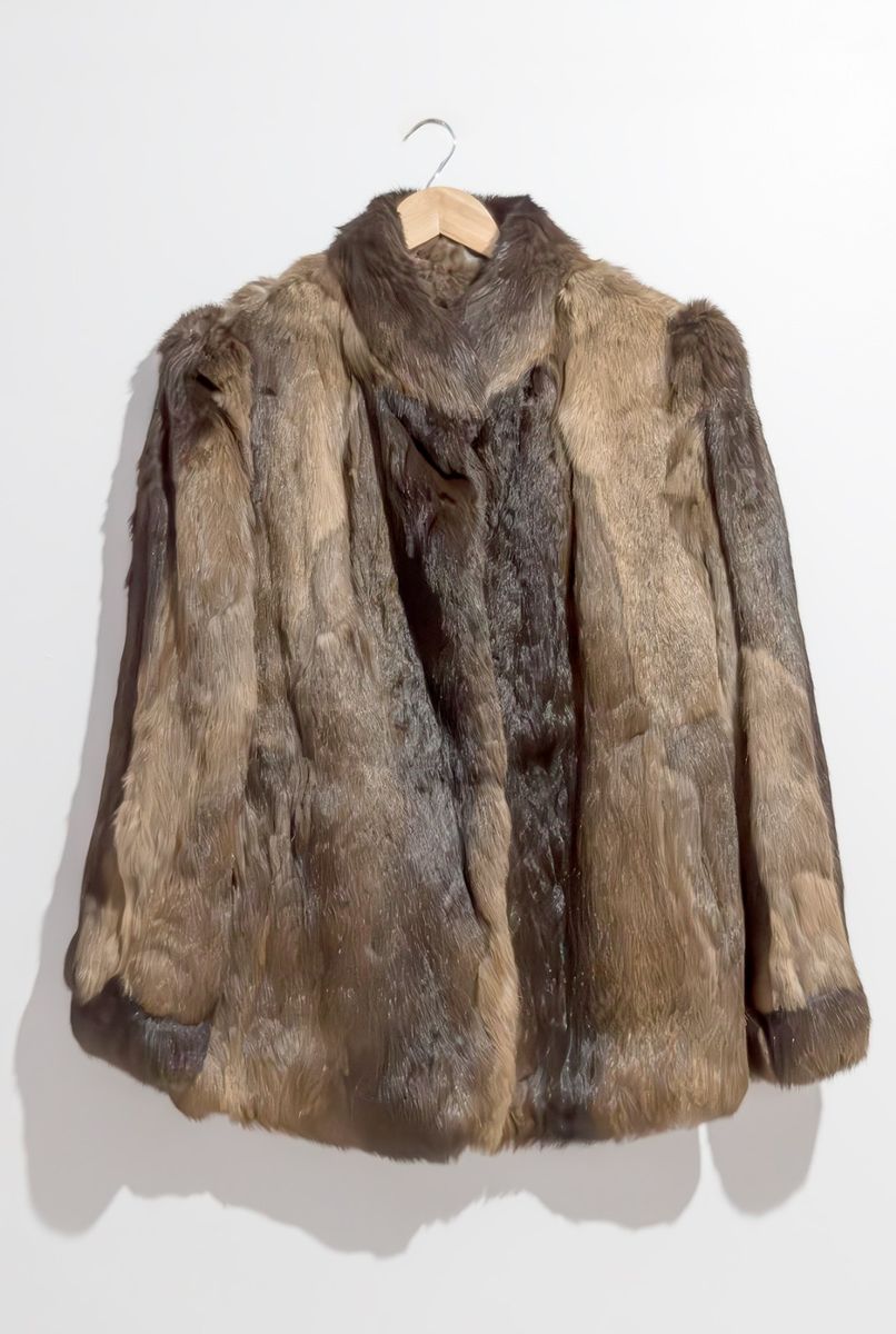 Casaco de Pele Legítimo Na Cor Marrom | Casaco Feminino Criex Usado ...