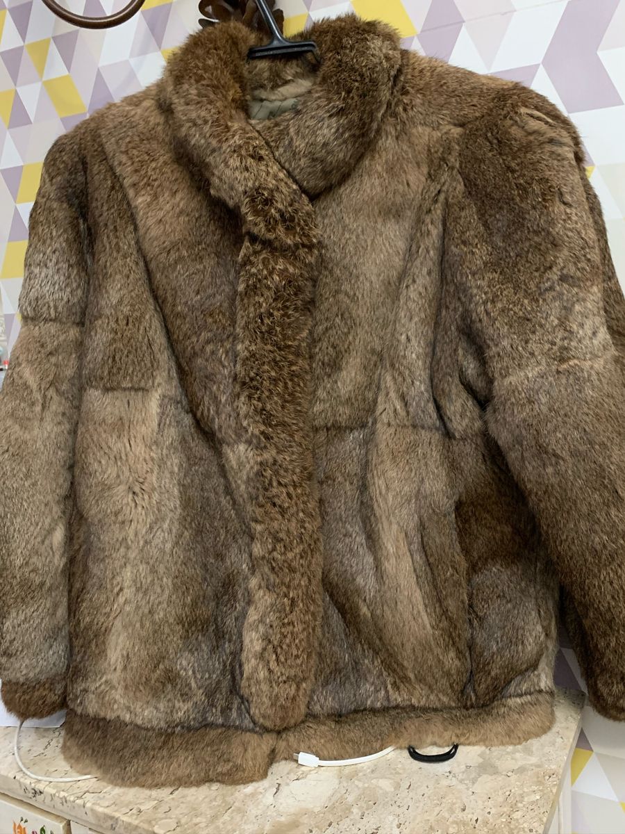 Casaco de Pele Legítimo | Casaco Feminino Peles Polo Norte Usado ...