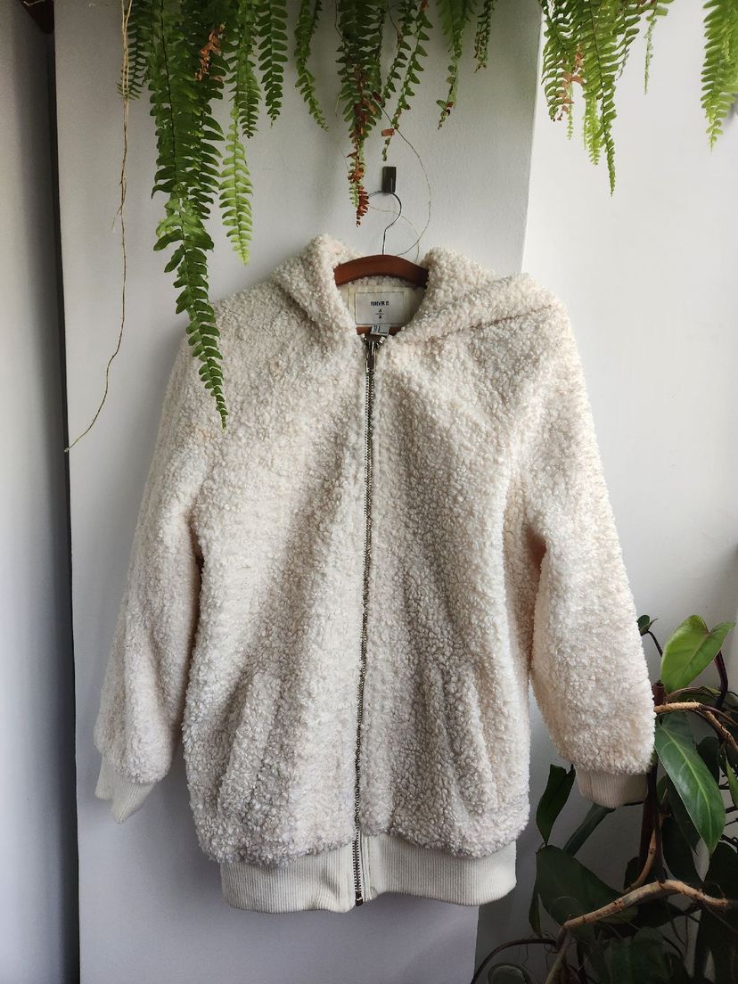 Casaco Fofinho | Casaco Feminino Forever 21 Usado 121482559 | enjoei