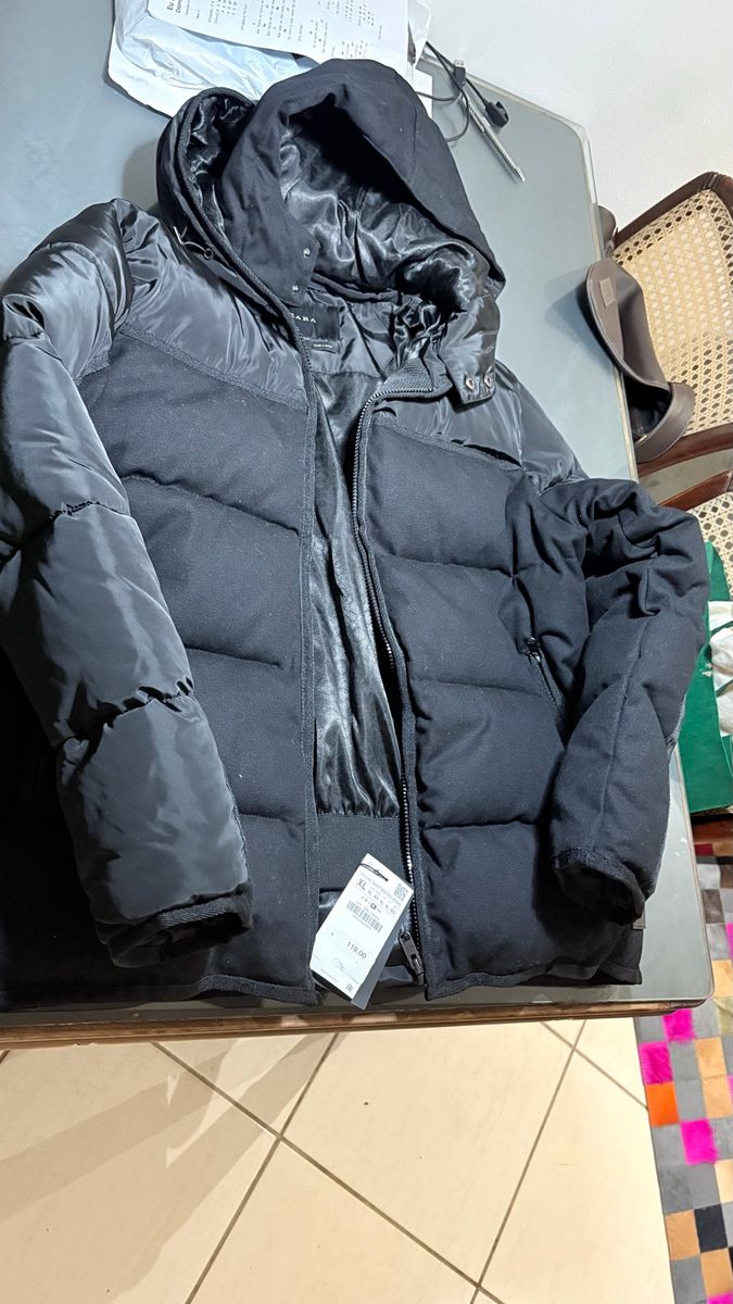 Casaco Grosso da Zara - para Frio Intenso - Preto Nunca Usado e com ...