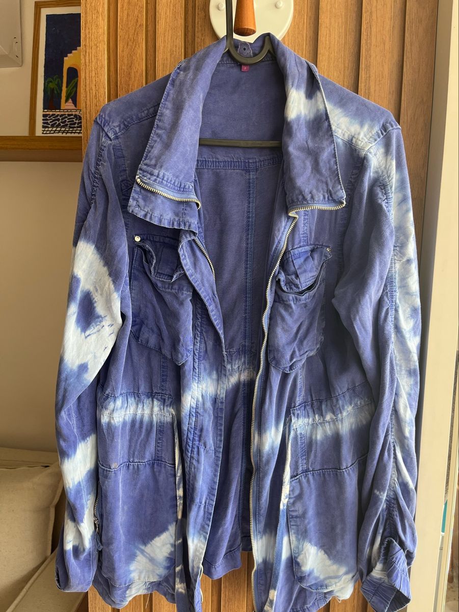 Casaco Jaqueta Farm Azul | Casaco Feminino Farm Usado 80546605 | enjoei