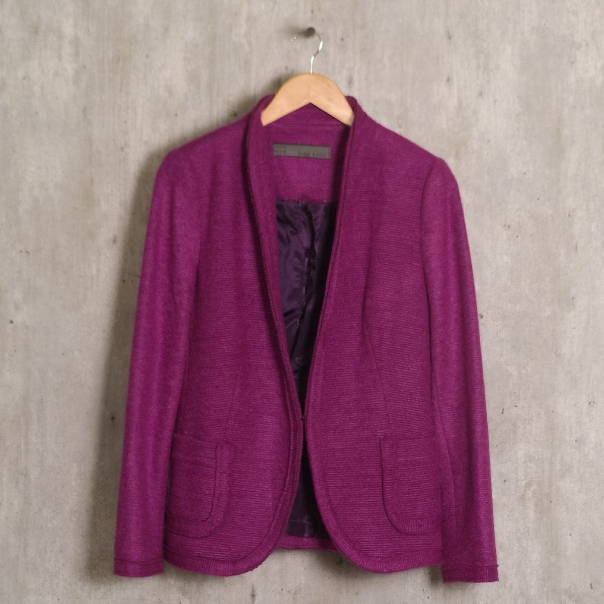 Casaquinho Roxo Alfaiataria Zara | Casaco Feminino Zara Usado 37001125 ...