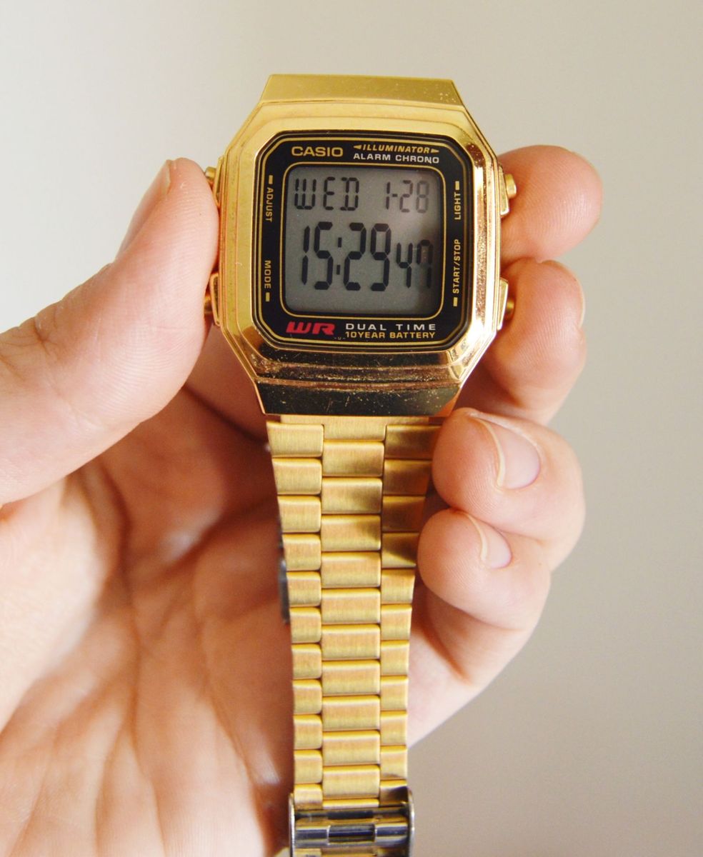 Casio A178 Dourado | Relógio Feminino Casio Usado 1981154 | enjoei