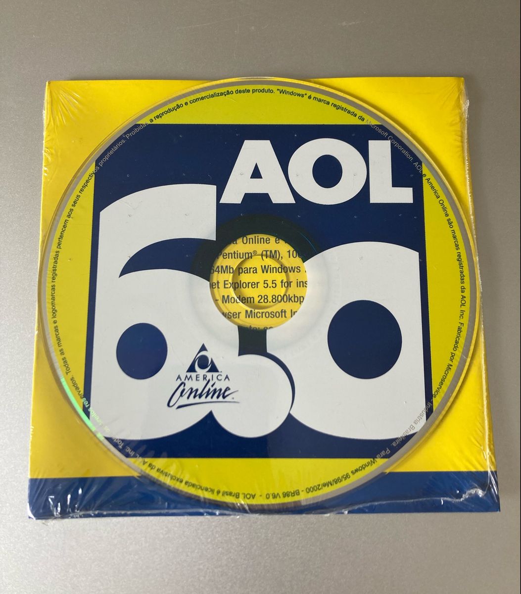 Cd Aol 6.0 | Produto Vintage e Retro America Online Nunca Usado ...