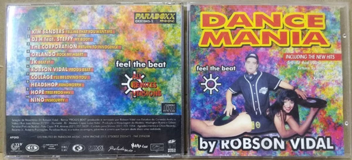 Cd-dance Mania-by Robson Vidal-em Otimo Estado | Item de Música Usado ...