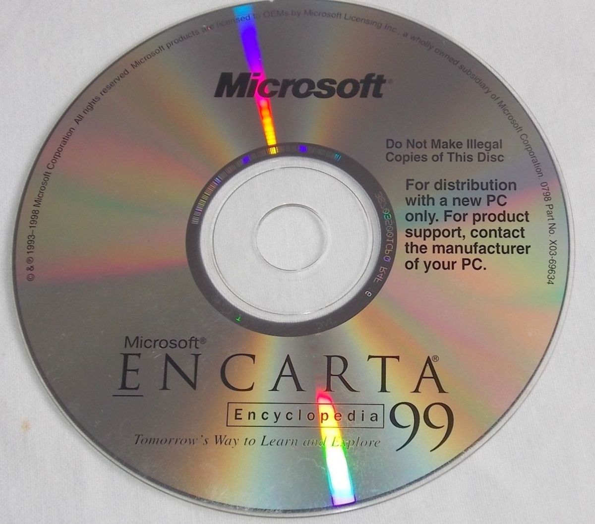 Cd Rom- Microsoft Encarta 99 | Mouse p/ Computador Microsoft Usado ...