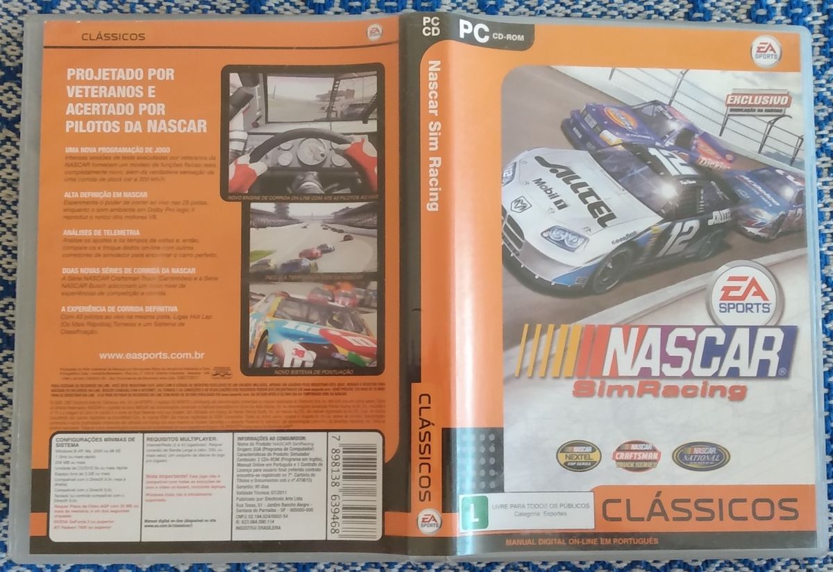 Cd-rom Pc Nascar Simracing Original | Jogo de Videogame Ea Sports Usado ...