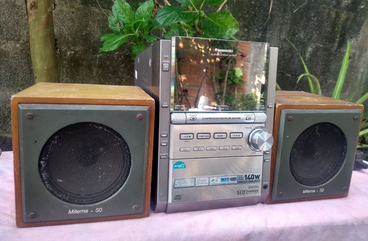 Cd Stereo System Panasonic Sa-pm28 - Leia Anúncio | Eletrodoméstico ...