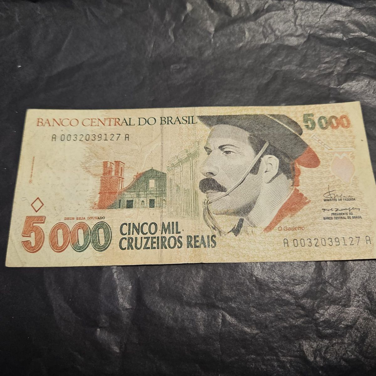 Cédula 5000 Cruzeiros Reais 1993. Soberba. | Produto Vintage e Retro Real Usado 95847321 | enjoei